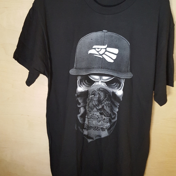Shirts | Cholo Skull Wmask Mens Large Black Tshirt | Poshmark